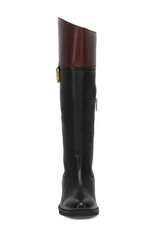 THE FRYE COMPANY Quinn Knee High Leather Boots With Harness Detail
