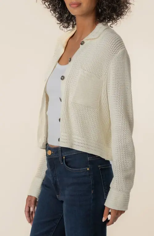 Kut From The Kloth Elena Button Front Pointelle Cardigan