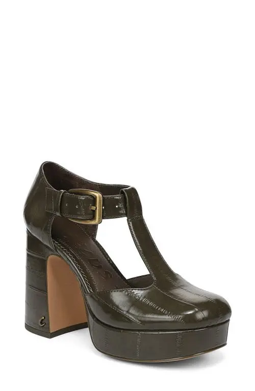 CIRCUS NY BY SAM EDELMAN Idalia T-strap Platform Pumps - Olive