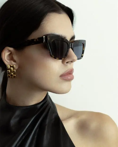 SAINT OWEN Ballad Cat Eye Sunglasses - Dark Tortoise/grey