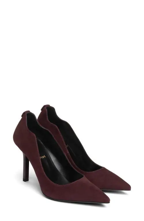 NEROGIARDINI Scalloped Pointed Toe Stiletto Pumps
