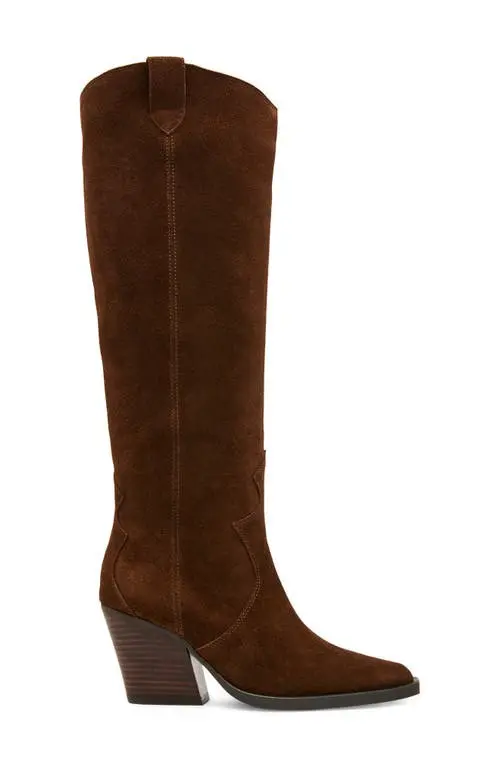 Blondo Opal Waterproof Leather Knee High Boot - Chocolate Suede