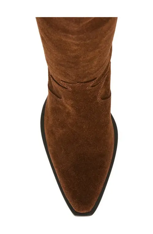 Blondo Opal Waterproof Leather Knee High Boot - Chocolate Suede