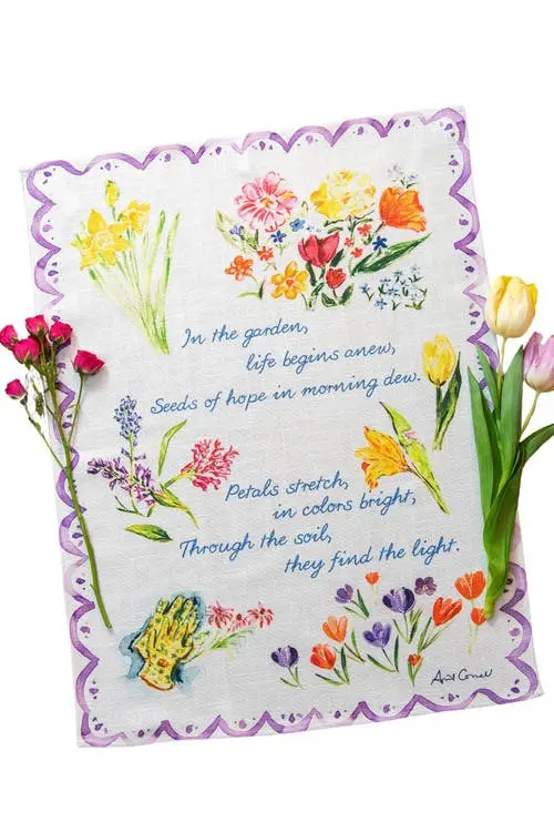 MODERN PRAIRIE Spring Blooms Tea Towel