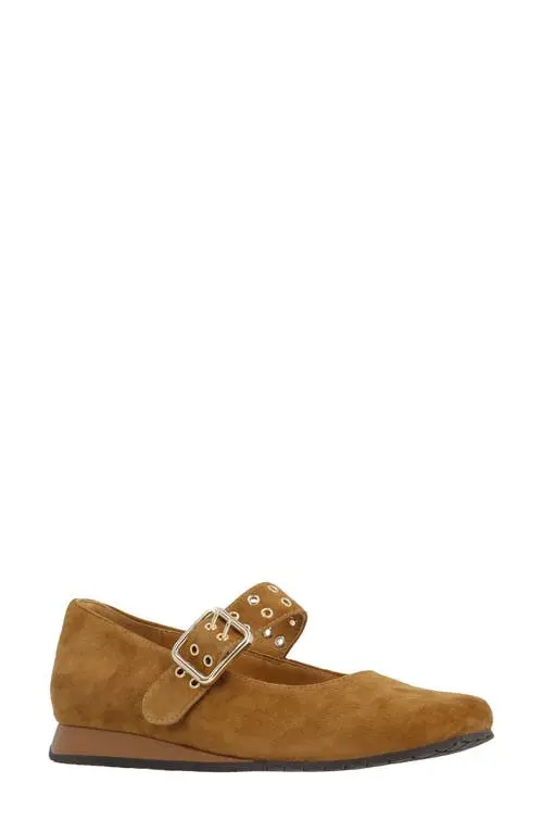 L'AMOUR DES PIEDS Tanzy Mary Jane Flat - Coffee