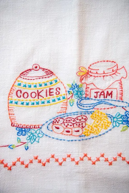 MODERN PRAIRIE Baking & Cookies Embroidered Tea Towels
