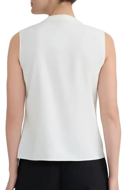 KASPER Sleeveless Ruffled Front Top