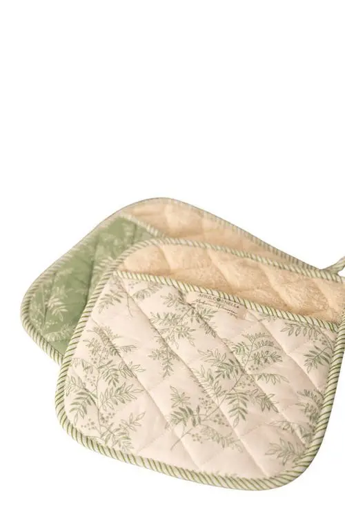 MODERN PRAIRIE Fern Pocket Potholder - Green