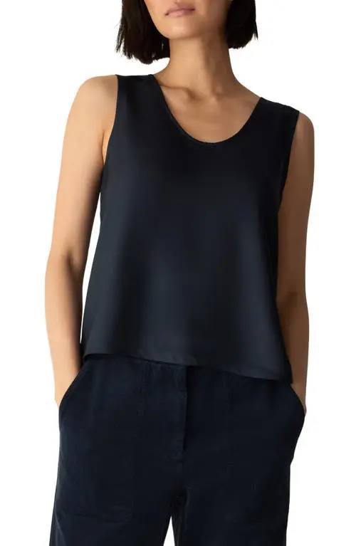Eileen Fisher Scoop Neck Silk Tank - Martm