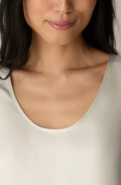 Eileen Fisher Scoop Neck Silk Tank