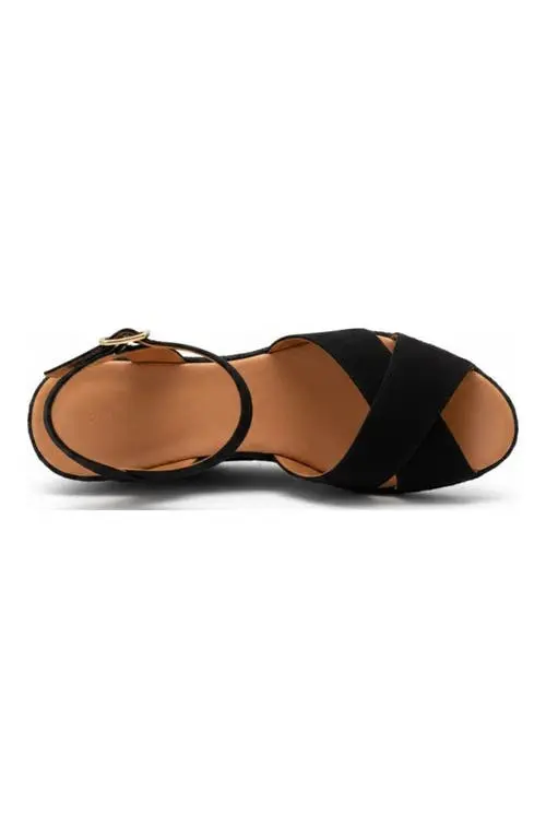 MENINA STEP Jimena Medium Double Band Espadrille Wedge Sandal