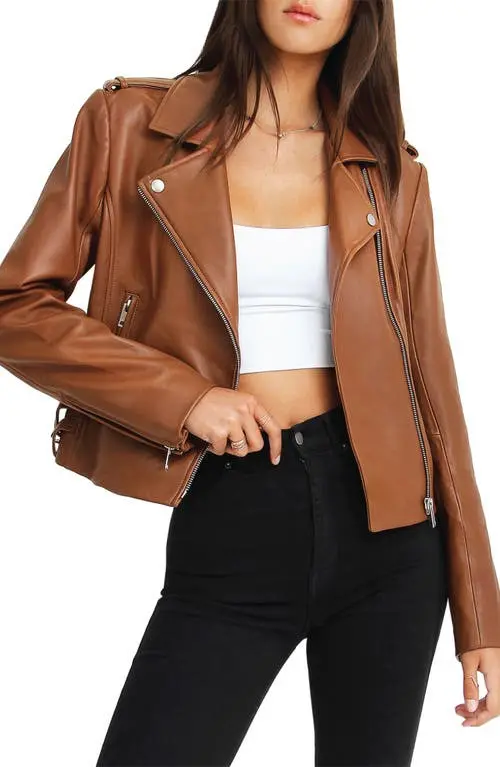 BELLE & BLOOM Just Friends Leather Moto Jacket