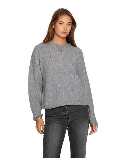 BELLE & BLOOM Wrap Me Up Scarf Sweater - Grey