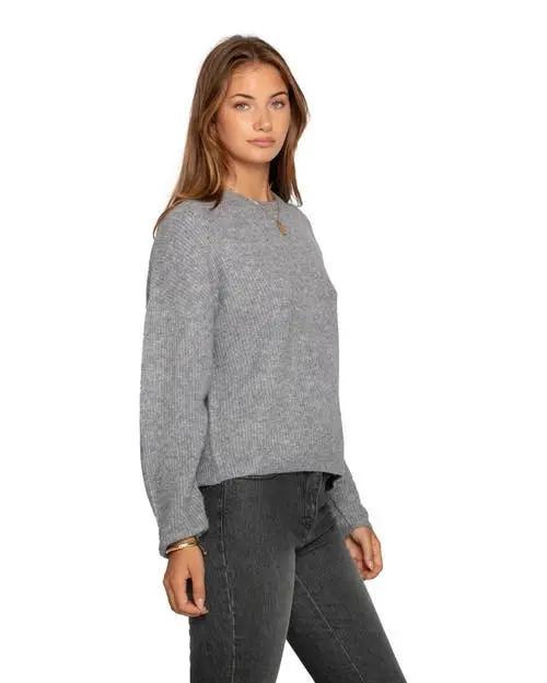 BELLE & BLOOM Wrap Me Up Scarf Sweater - Grey