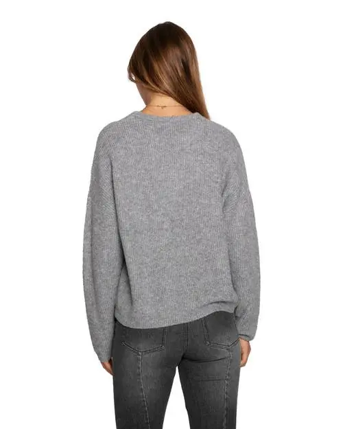 BELLE & BLOOM Wrap Me Up Scarf Sweater - Grey
