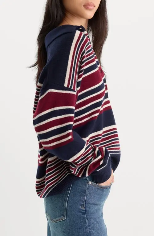 Good American The Oversized Rugby Sweater