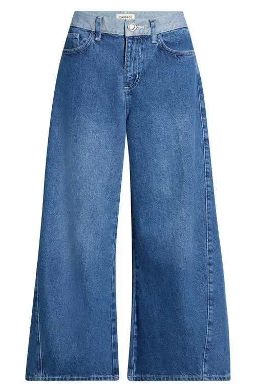 L'Agence Bronte High Waist Crop Wide Leg Jeans