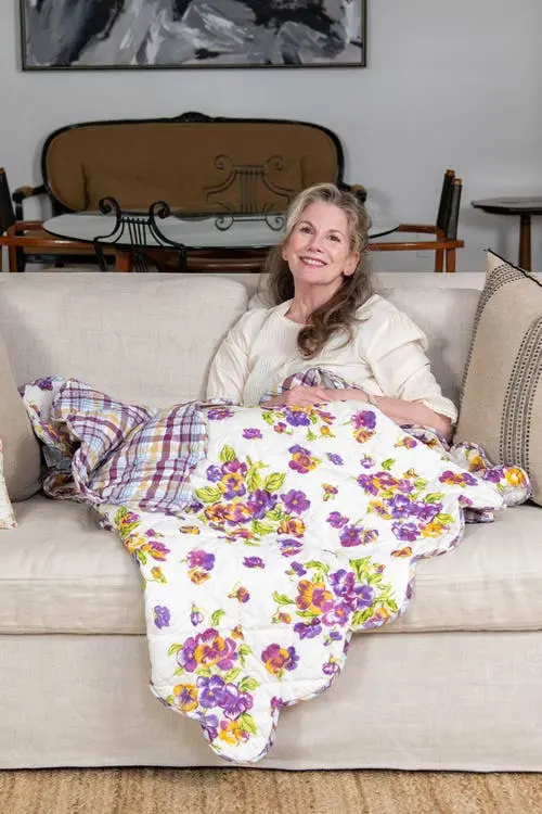 MODERN PRAIRIE Pansies Throw