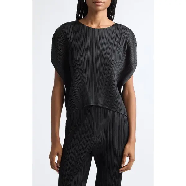 Issey Miyake Monthly Colors July Pleated Top - Black