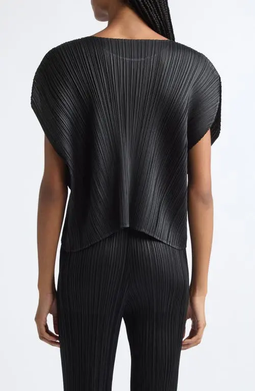 Issey Miyake Monthly Colors July Pleated Top - Black