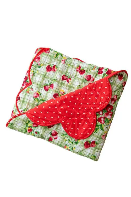 MODERN PRAIRIE Strawberry Gingham Throw