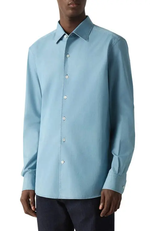 Zegna Denim Button-up Shirt - Light Blue