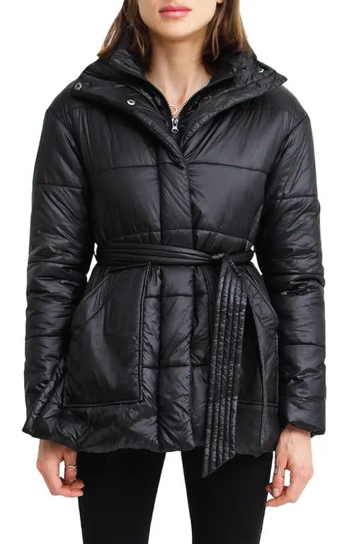 BELLE & BLOOM Moonrise Belted Puffer Jacket