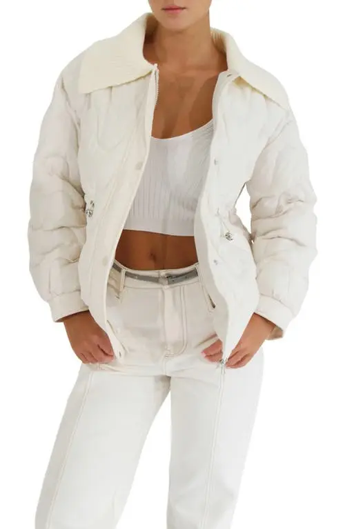 BELLE & BLOOM See You Again Quilted Jacket - Cream