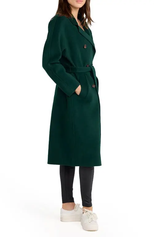 BELLE & BLOOM Standing Still Belted Wool Blend Coat