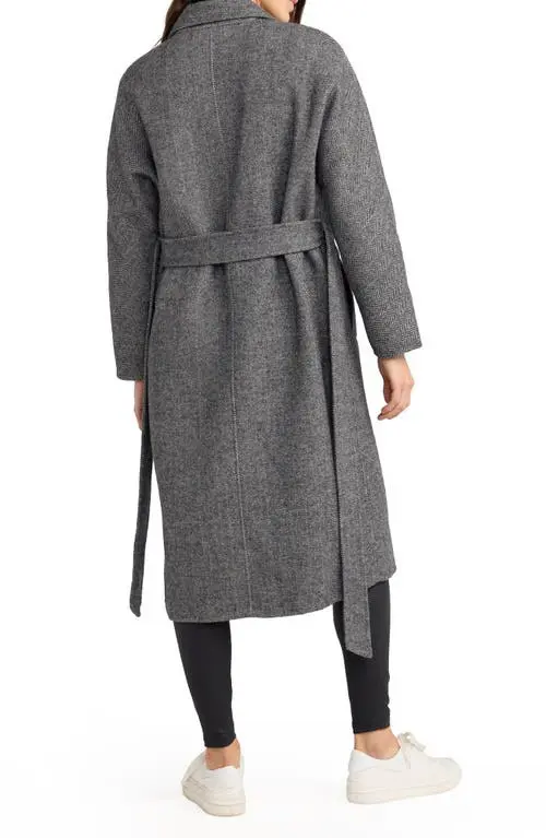 BELLE & BLOOM Standing Still Belted Wool Blend Coat
