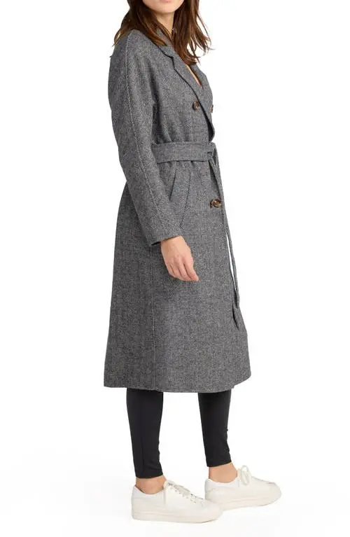 BELLE & BLOOM Standing Still Belted Wool Blend Coat
