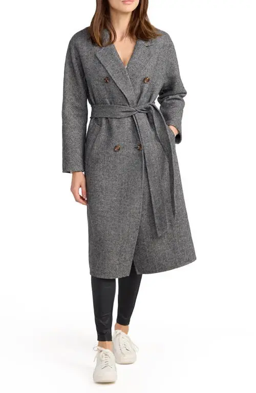 BELLE & BLOOM Standing Still Belted Wool Blend Coat