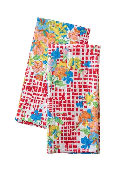 MODERN PRAIRIE Lisbon Rose Tea Towels