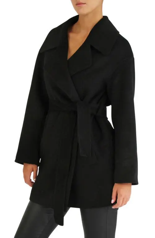 BELLE & BLOOM Eternal Flame Tie Waist Wool Blend Coat