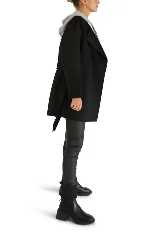 BELLE & BLOOM Eternal Flame Tie Waist Wool Blend Coat