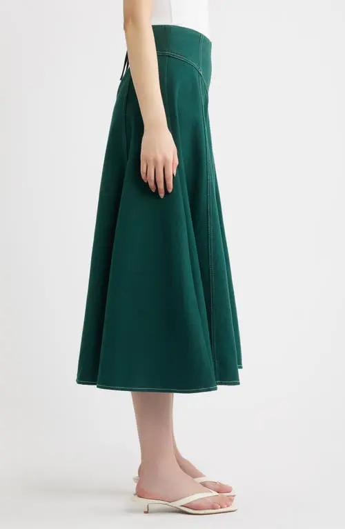 CLEOBELLA Diana Cotton Twill Midi Skirt