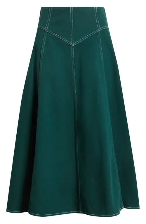 CLEOBELLA Diana Cotton Twill Midi Skirt