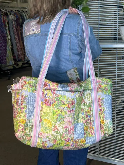 MODERN PRAIRIE Garden Collage Patchwork Duffle Bag