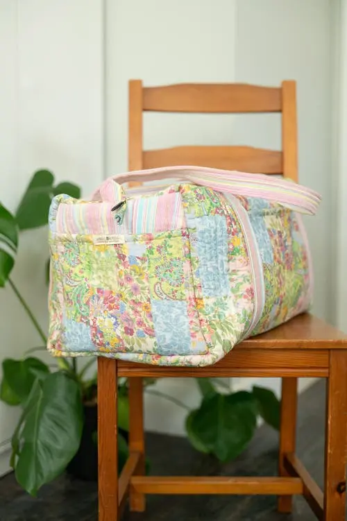 MODERN PRAIRIE Garden Collage Patchwork Duffle Bag