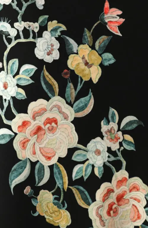 SAU LEE Georgia Floral Halter Gown