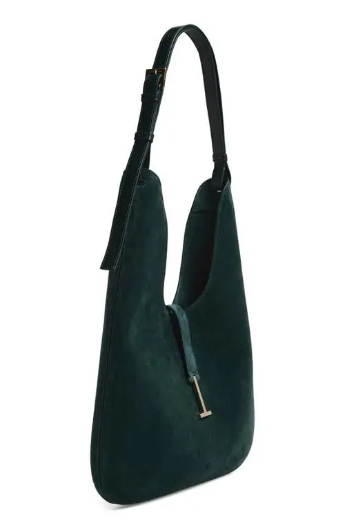 TOM FORD Medium Kara Smooth Suede Hobo Bag