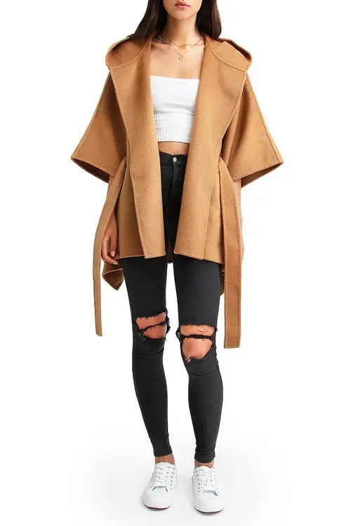 BELLE & BLOOM Jackson Landing Wool Blend Cape Coat