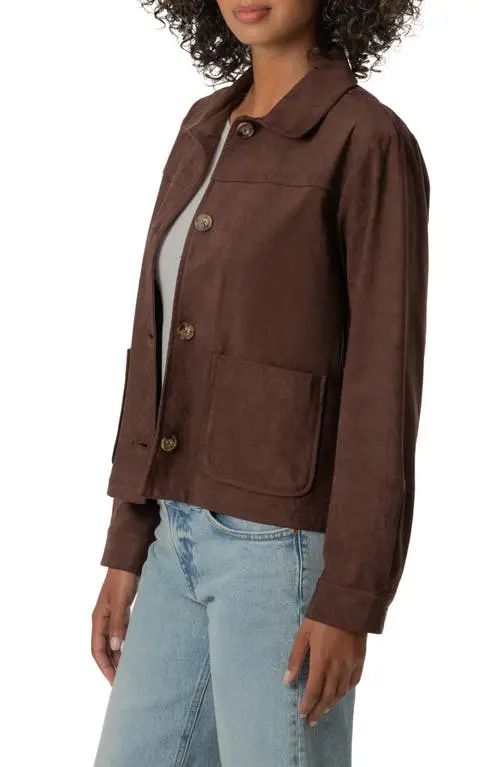 Kut From The Kloth Dakota Faux Suede Button Front Jacket