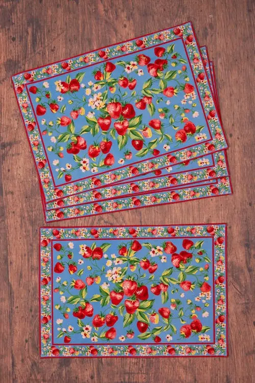 MODERN PRAIRIE Strawberry Magic Placemats