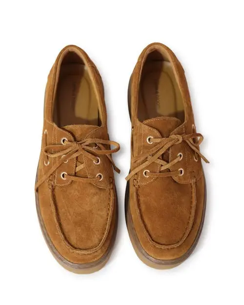 BELLE & BLOOM Suede Platform Boat Shoes