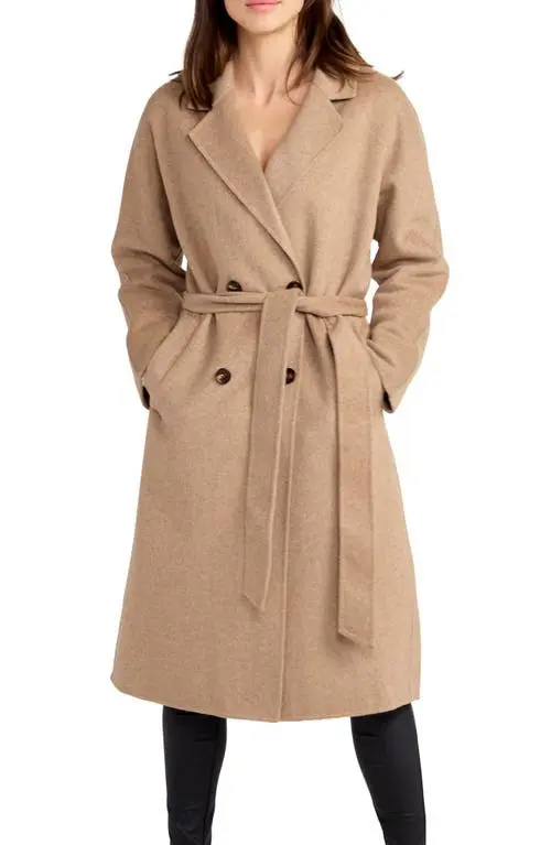 BELLE & BLOOM Standing Still Belted Wool Blend C