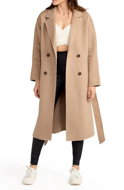 BELLE & BLOOM Standing Still Belted Wool Blend C