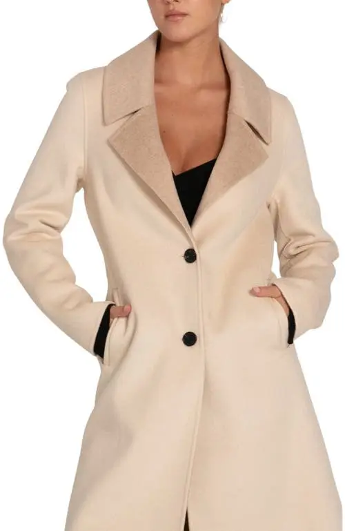 BELLE & BLOOM Lexington Two-tone Wool Blend Coat