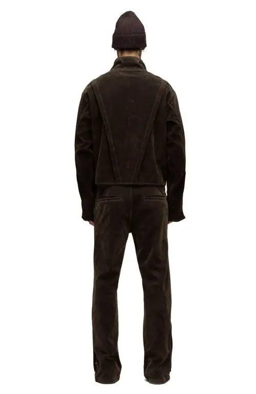 Hudson Jeans Faux Suede Stand Collar Jacket