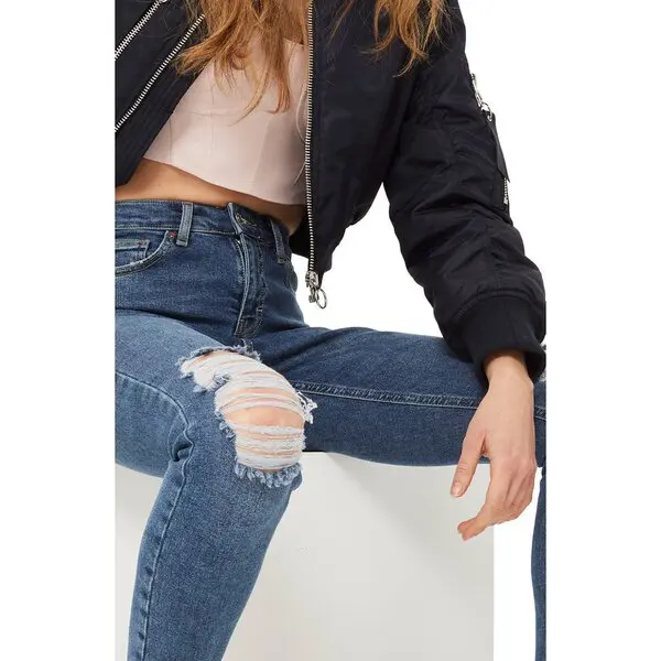 Topshop Jamie Petite Ripped Jeans